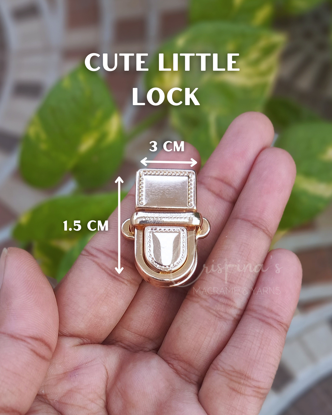 Cute little lock for Sling bag and purse – Crispina's macrame and yarns